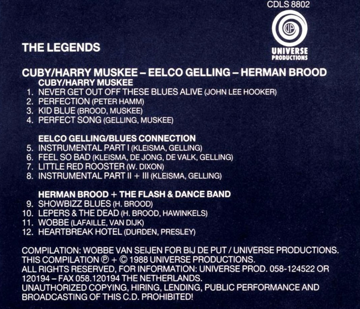 Cuby + The Blizzards The Legends : Back | CD Covers | Cover Century ...